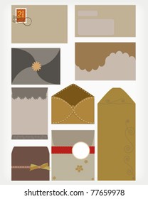 Set Envelopes Different Shapes Colors Stock Vector (Royalty Free ...