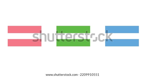 Set Equal Symbol Vector Illustration Isolated Stock Vector (Royalty ...