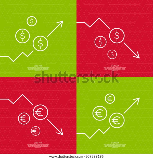Set Exchange Graphs Indicating Growth Drop Stock Vector (Royalty Free ...