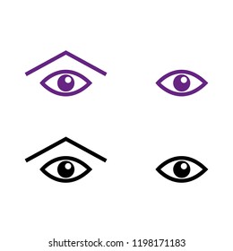 Set Eye Icons Stock Vector (Royalty Free) 1198171183