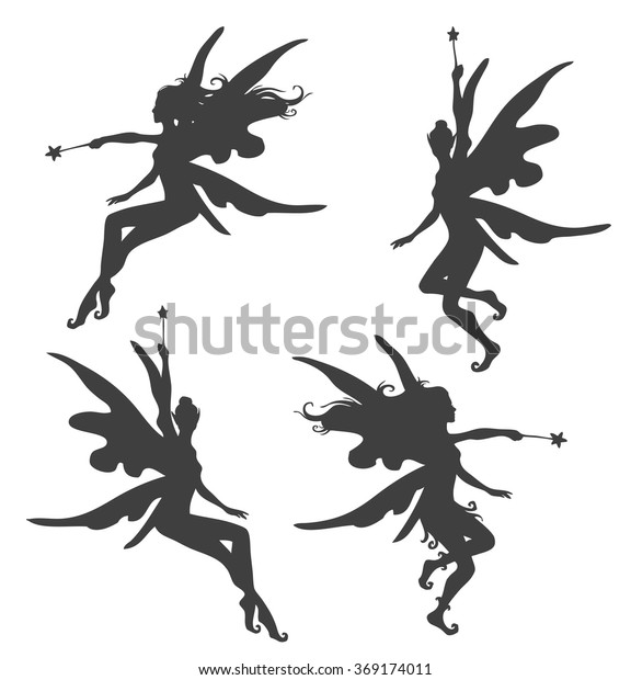 Set Fairies Vector Drawing Fairy Elf: เวกเตอร์สต็อก (ปลอดค่าลิขสิทธิ์ ...