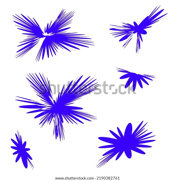 Set Fantastic Flowers Forms Vector Illustration Stock Vector (Royalty ...
