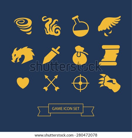 Set Fantasy Game Icons Stock Vector (Royalty Free) 280472078 - Shutterstock