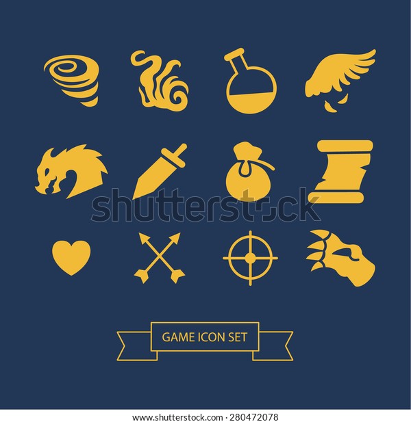 Set Fantasy Game Icons Stock Vector (Royalty Free) 280472078 | Shutterstock