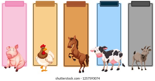 492 Farm Animals Border Set Vector Images, Stock Photos & Vectors ...