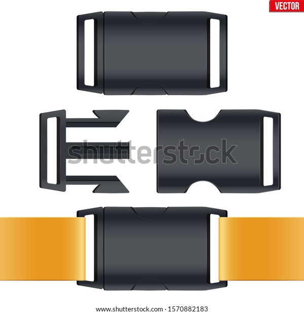 Set Fastex Semiautomatic Clip Fastener Plastic Stock Vector (Royalty ...