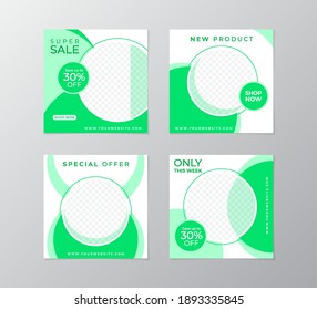 Set Feed Design Templates Modern Minimalist Stock Vector (Royalty Free ...