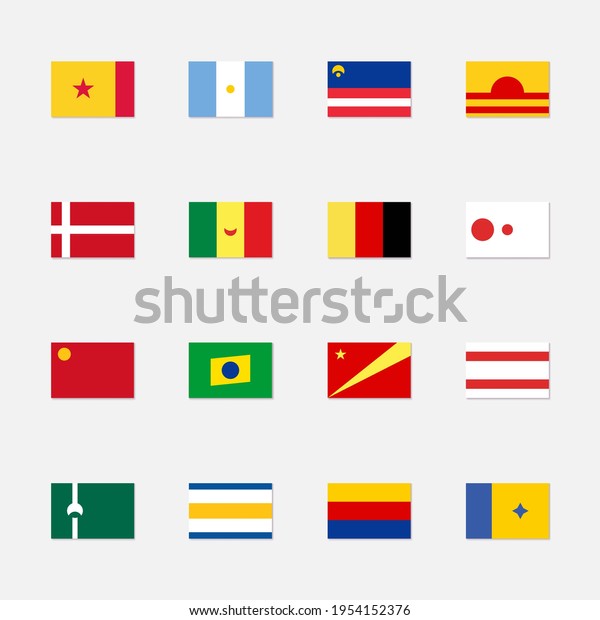 Set Fictional Flags World Fantasy Flags Stock Vector (Royalty Free ...