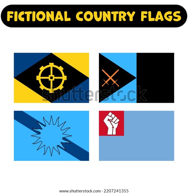 Set Fictional Flags World Fantasy Flags 库存矢量图（免版税）2207241355 | Shutterstock