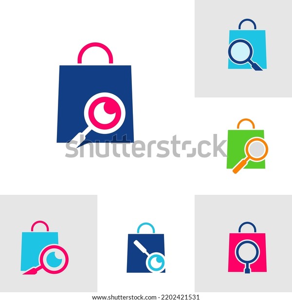 Set Find Shop Logo Vector Shop Stock Vector (Royalty Free) 2202421531 ...