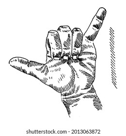 Set Finger Shapes Separating Little Finger Stock Vector (Royalty Free ...