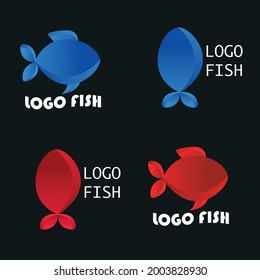 Set Fish Logos Fish Logo Red Stock Vector (Royalty Free) 2003828930 ...