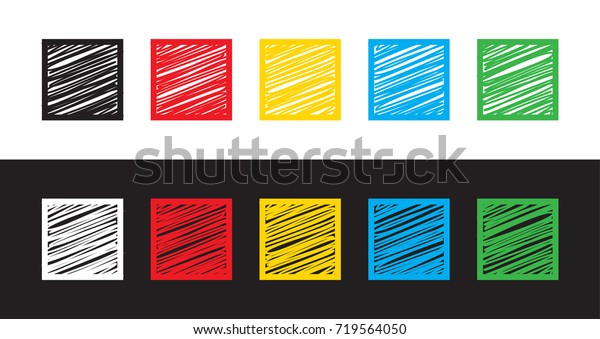 Set Five Squares On White Black: เวกเตอร์สต็อก (ปลอดค่าลิขสิทธิ์ ...