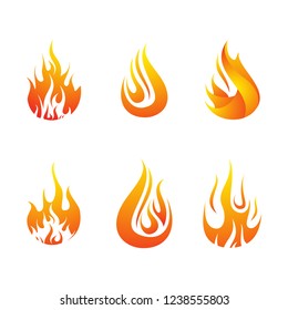Set Flame Icons Hot Fire Burn Stock Vector (Royalty Free) 1238555803 ...