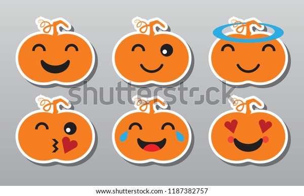 Set Flat Cartoon Vector Emoji Isolated Stock Vector (Royalty Free ...