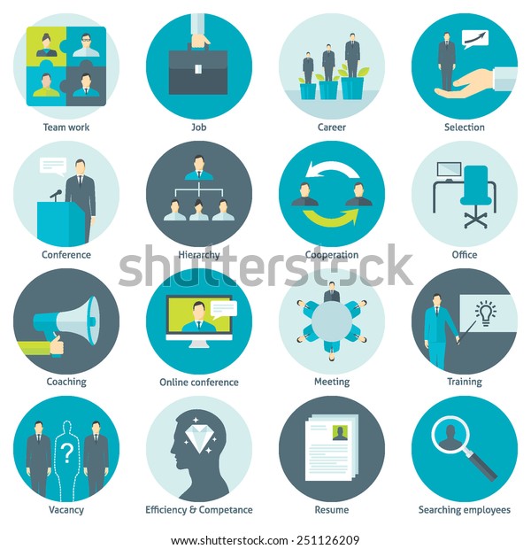 Set Flat Design Colorful Round Vector Stock Vector (Royalty Free) 251126209