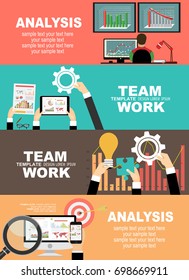 Set Flat Design Illustration Concepts Business Stock Vector (Royalty ...