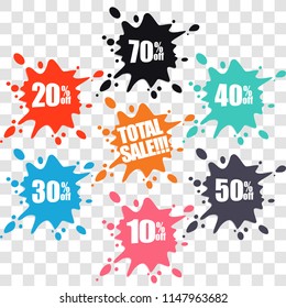 Set Flat Design Sale Splash Banners Stock Vector (Royalty Free ...