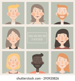 Set Flat Icons Middle Aged People Stock Vector (Royalty Free) 293920826