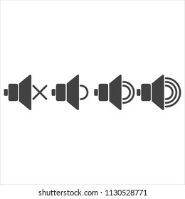 Set Flat Volume Icons Isolated On Stock Vector (Royalty Free ...
