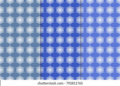 Set Floral Designs Blue Vertical Seamless Stock Vector (Royalty Free ...