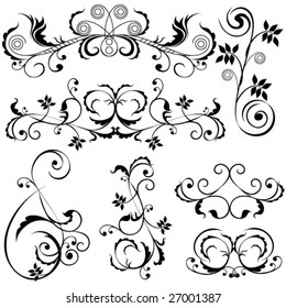 Ornate Flourishes Vector Pack Stock Vector (Royalty Free) 122773129