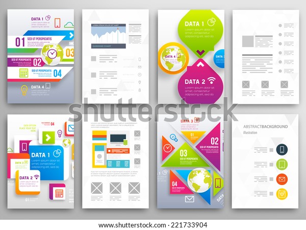 Set Flyer Brochure Design Templates Geometric Stock Vector (Royalty ...
