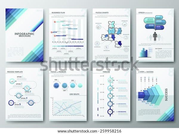 Set Flyer Brochure Design Templates Infographic Stock Vector (Royalty ...