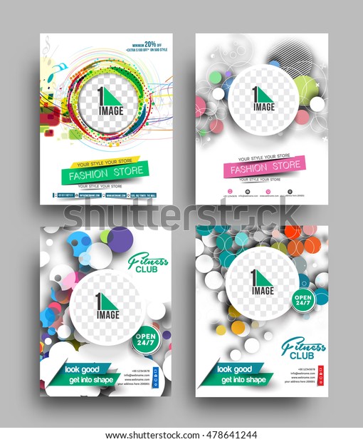 Set Flyer Poster Magazine Design Layout : image vectorielle de stock ...