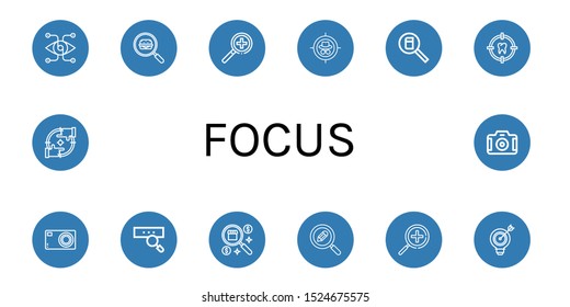 Set Focus Icons Such Vision Search Stock Vector (Royalty Free ...