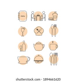 Set Food Beverage Vector Graphic Illustrations Stock Vector (Royalty ...