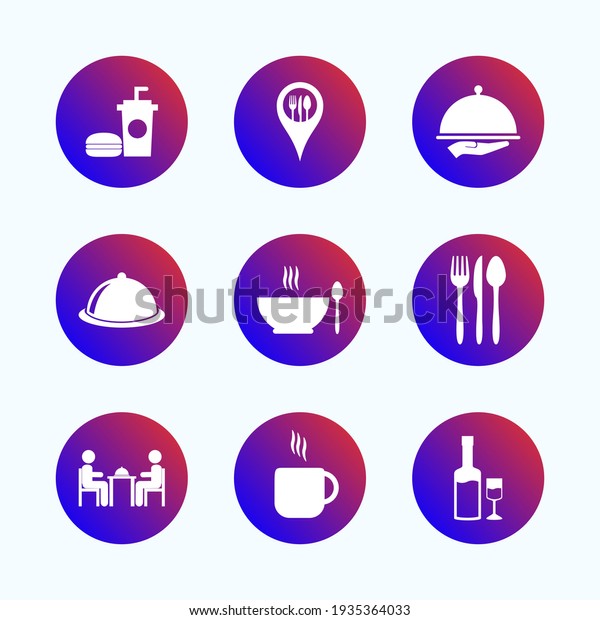 Set Food Beverage Vector Graphics Illustrations Stock Vector (Royalty ...