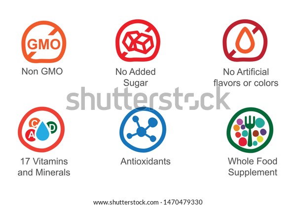 Set Food Ingredient Warning Labels Common Stock Vector (Royalty Free ...