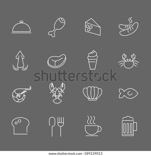 Set Food Vector Line Icons Includes Stock Vector (Royalty Free ...