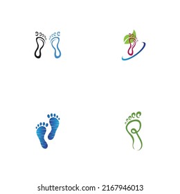 Set Foot Print Logo Design Template Stock Vector (Royalty Free ...