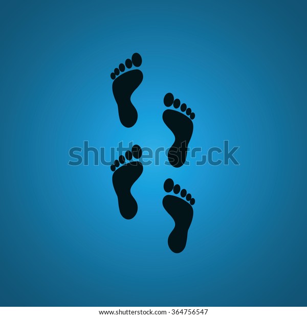 Set Foot Symbol Icon Footsteps Illustration Stock Vector (Royalty Free ...