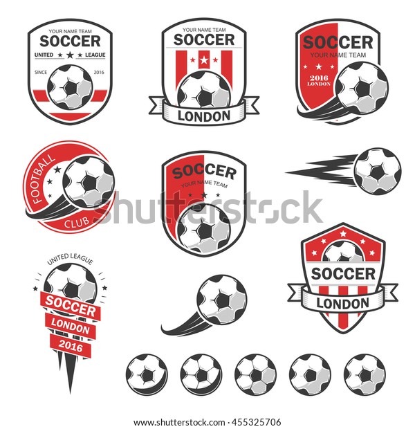 Set of football logos.