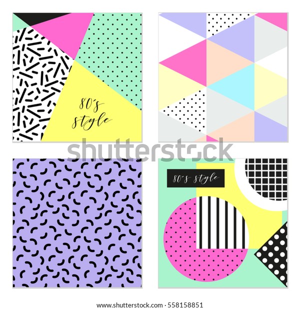Set Four 80s Style Posters Your Stock Vector (Royalty Free) 558158851 ...
