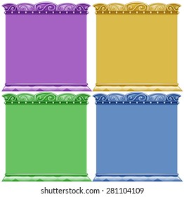 Set Four Backgrounds Different Colors Stock Vector (Royalty Free ...