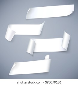 Set Four Blank Paper Banners Realistic Stock Vector (Royalty Free ...