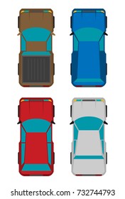 Set Four Cars Vector Flat Illustration Stock Vector (Royalty Free ...
