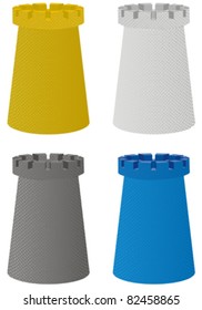 Set Four Color Towers Stock Vector (Royalty Free) 82458865 | Shutterstock