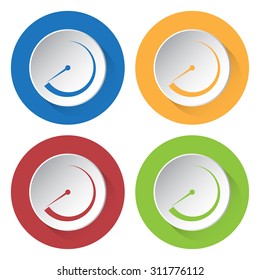 Set Four Colored Icons Dial Symbol Stock Vector (Royalty Free ...