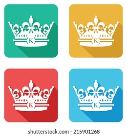 Set Four Crown Icons Stock Vector (Royalty Free) 215901268 | Shutterstock
