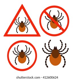 Set Four Icons Mites Mite Flat Stock Vector (Royalty Free) 412600624 ...