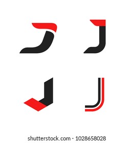 Set Four J Letter Logos Isolated Stock Vector (Royalty Free) 1028658028 ...
