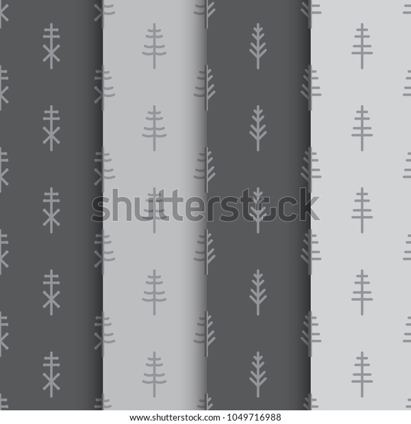 Set Four Seamless Backgrounds Printable Seamless Stock Vector (Royalty ...