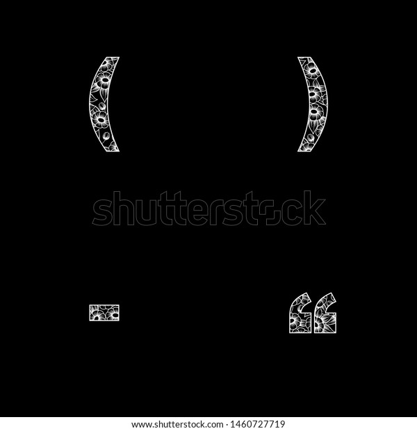 Set Four Symbols Typing Isolated On Stock Vector (Royalty Free) 1460727719