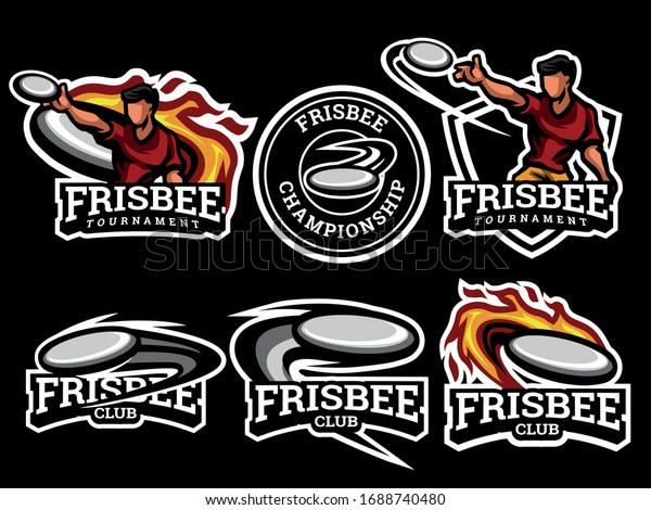 Image vectorielle de stock de Ensemble de logos frisbee. Logo de 1688740480