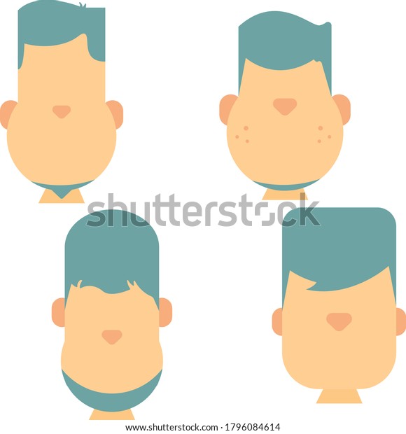 Set Funny Cartoon Helper Man Stock Vector (Royalty Free) 1796084614 ...